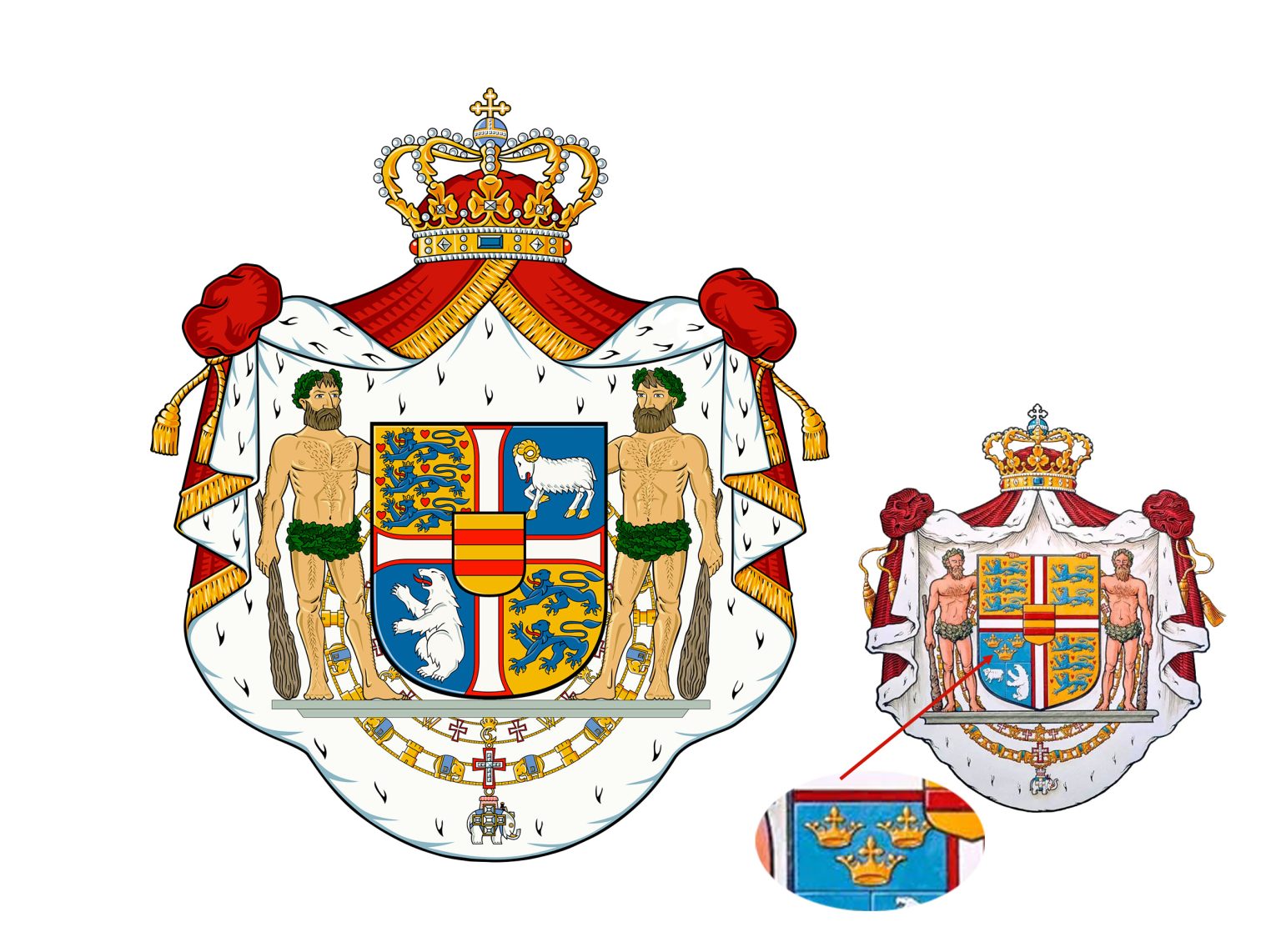 Efter mer än 600 år: Tre kronor försvinner från Danmarks riksvapen ...